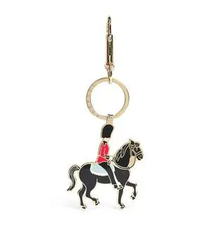 Harrods Royal Guard Horse Keyring - Black
