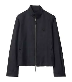 Burberry Wool Harrington Jacket - Black