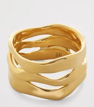 Monica Vinader Vermeil Wave Triple Ring