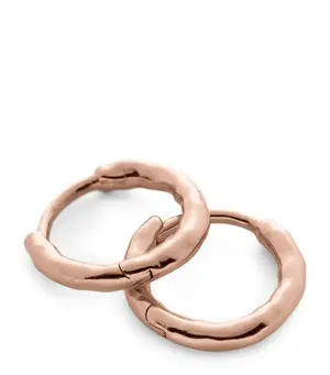 Monica Vinader Mini Vermeil Siren Muse Huggie Earrings - Rose Gold