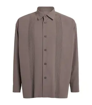 Men's Pleated Button Down Shirts