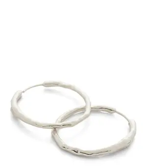 Monica Vinader Medium Siren Muse Hoop Earrings - Silver