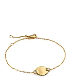 Monica Vinader Vermeil And Diamond Chain Bracelet - Gold