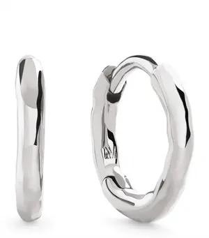 Monica Vinader Mini Siren Muse Huggie Earrings - Silver
