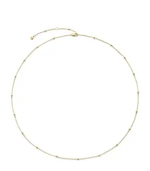 Monica Vinader Beaded Chain Necklace - Gold