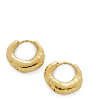 Monica Vinader Vermeil Deia Huggie Earrings - Gold