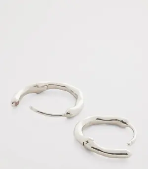 Monica Vinader Sterling Siren Muse Huggie Earrings