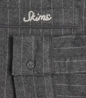 SKIMS Flannel Pinstripe Pyjama Set