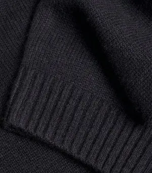 SKIMS Wool-cashmere Blend V-neck Sweater - Black