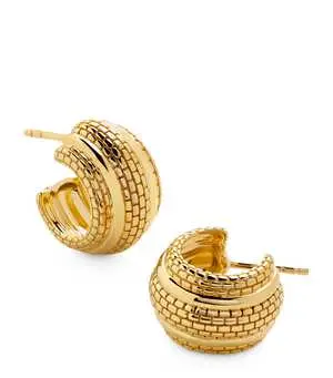 Monica Vinader Vermeil Heirloom Hoop Earrings - Gold
