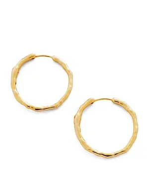 Monica Vinader Medium Vermeil Siren Muse Hoop Earrings - Gold