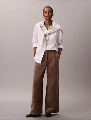 CALVIN KLEIN Linen And Cotton Roll-Tab Shirt
