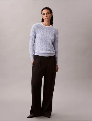 Calvin Klein Cable Knit Sweater - Casual Blue