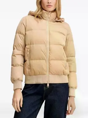Armani Exchange Hooded Logo-patch Jacket - Neutrals