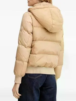 Armani Exchange Hooded Logo-patch Jacket - Neutrals