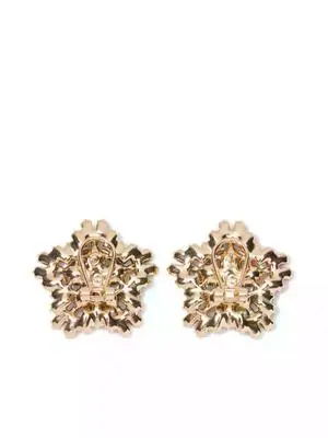 Carolina Herrera Crystal Snowflake Clip-on Earrings - Black