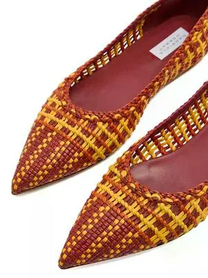 Gabriela Hearst Aurora Pointed-toe Flats - Red