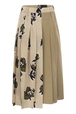 Max Mara Etra Pleated Midi Skirt - Beige