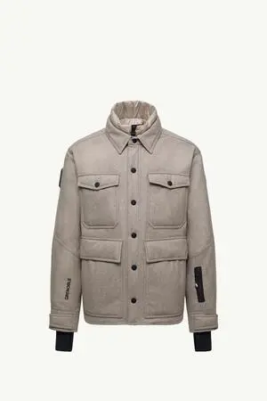Moncler Antuco Wool Down Shirt Jacket - Beige