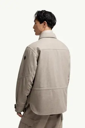 Moncler Antuco Wool Down Shirt Jacket - Beige