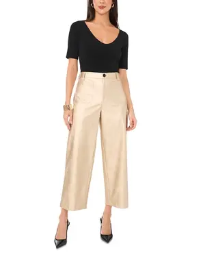 Vince Camuto Cropped Metallic Pants