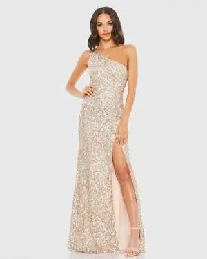 One Shoulder Slit Dresses
