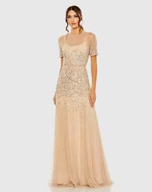 Mac Duggal Short Sleeve Evening Dresses