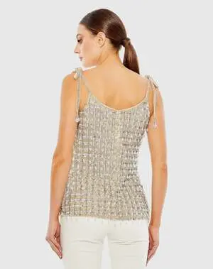 Mac Duggal Crystal Embellished Cami Top
