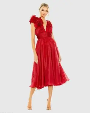 Red Chiffon Cocktail Dresses