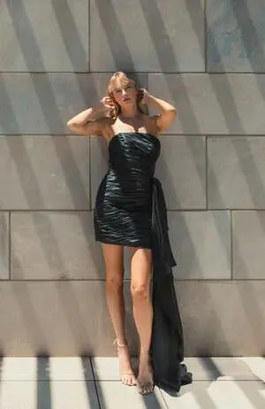 Mac Duggal Strapless Ruched Mini Dress