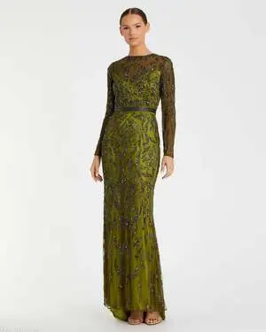 Green Beaded Evening Dresses