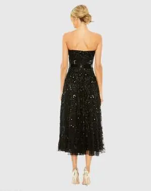 Mac Duggal Strapless Embellished A-line Dress - Black