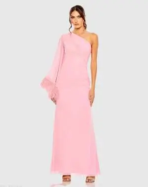 Pink Feather Gown