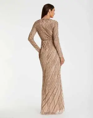 Mac Duggal Embellished Gown With Beaded Waist