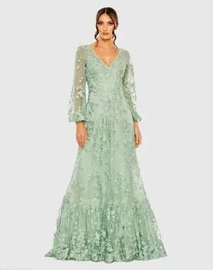 Green Embroidered Dresses