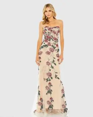 Mac Duggal Floral Embroidered Evening Dresses