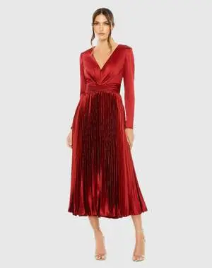 Satin Plunge V-Neck Mini Dresses