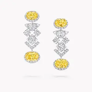Graff Diamond Earrings - White Gold And Yellow Gold