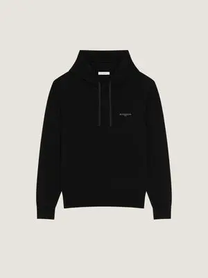 Givenchy Hooded Wool-cashmere Sweatshirt With Embroidered Logo