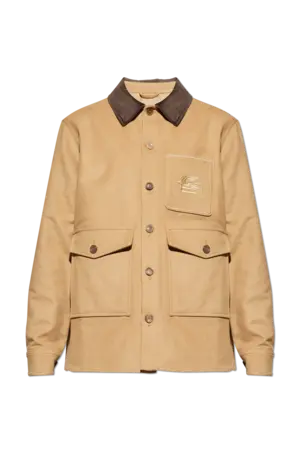 Etro Jacket With Logo - Beige