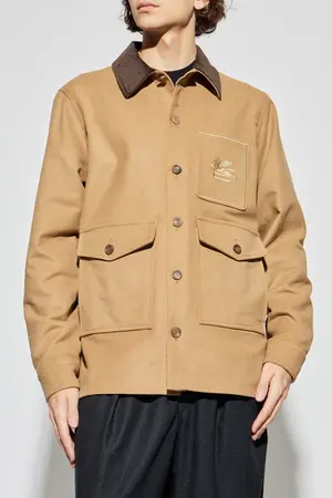Etro Jacket With Logo - Beige