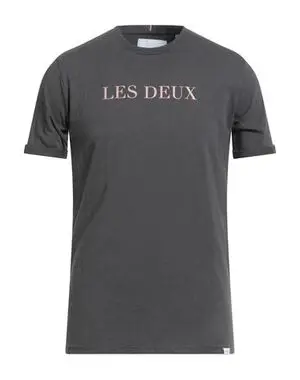 LES DEUX Man T-shirt White Size Xxl Cotton Grey