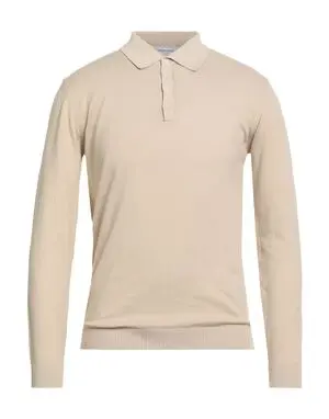 WOOL & CO Cotton Knit Buttoned Sweater - Beige
