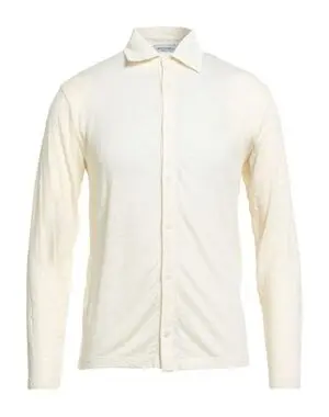 WOOL & CO Shirt Ivory Size Linen, Elastane - White
