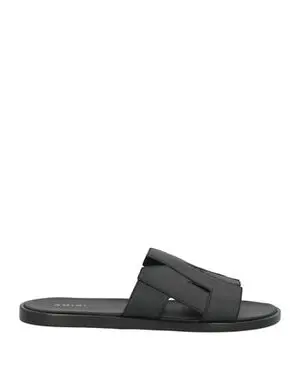 Amiri Leather Slide Sandals - Black