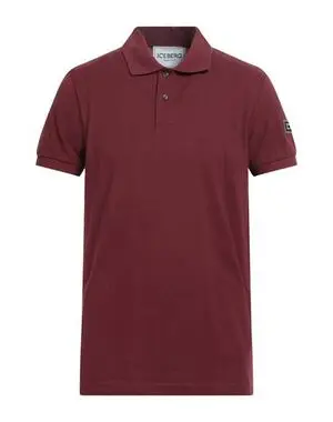 Iceberg Polo Shirt Burgundy Size Cotton - Red