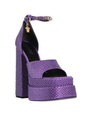 Versace Sandals Viscose And Silk - Purple