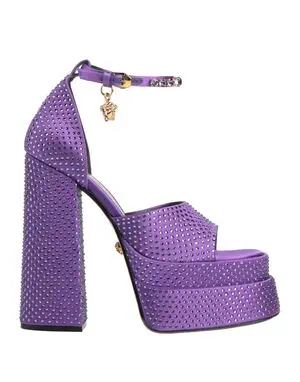 Versace Sandals Viscose And Silk - Purple
