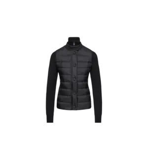 Moncler Padded Wool Cardigan - Black