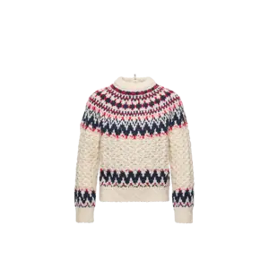 Moncler Geometric Jacquard Wool Blend Jumper